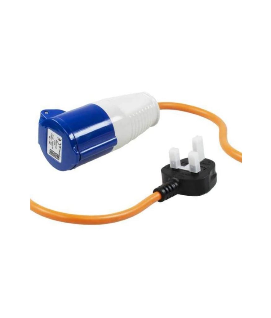 UK Plug to Caravan Camper Boat Marina Hookup Socket Extension Cable ...